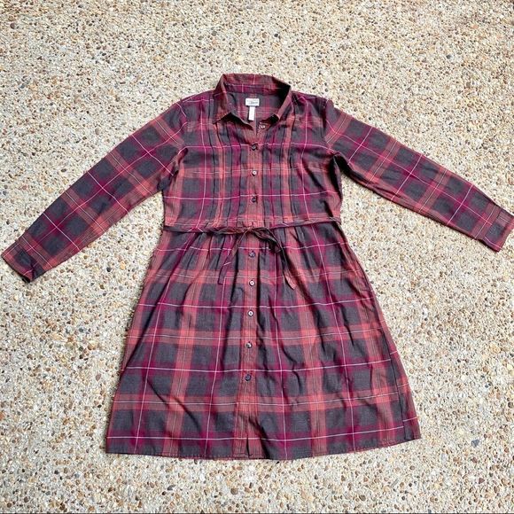G.H. Bass & Co. | Dresses | Heritageshirtingsby Bass Plaid Long Sleeve ...